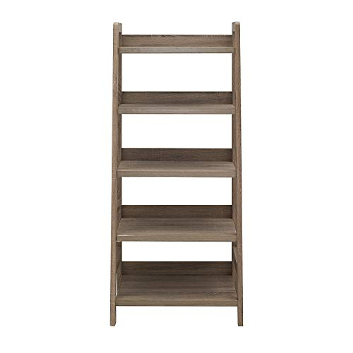 Tracey Greywash Wooden Five Shelf Ladder Bookcase by Linon