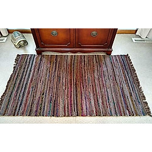 Sturbridge Country Rag Rug in Tobacco 30" x 50"