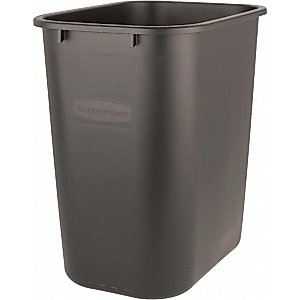 Rubbermaid Standard Series Medium Wastebasket, Black