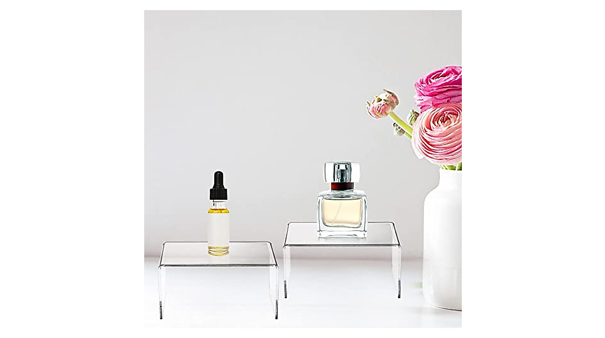 Hedume 16 Pack Acrylic Display Risers for Collectibles