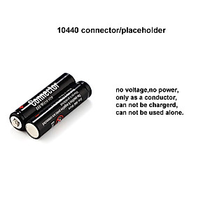 Soshine 10440 LiFePO4 Rechargeable Batteries,3.2V 280mAh Battery with Connector 6 Pack