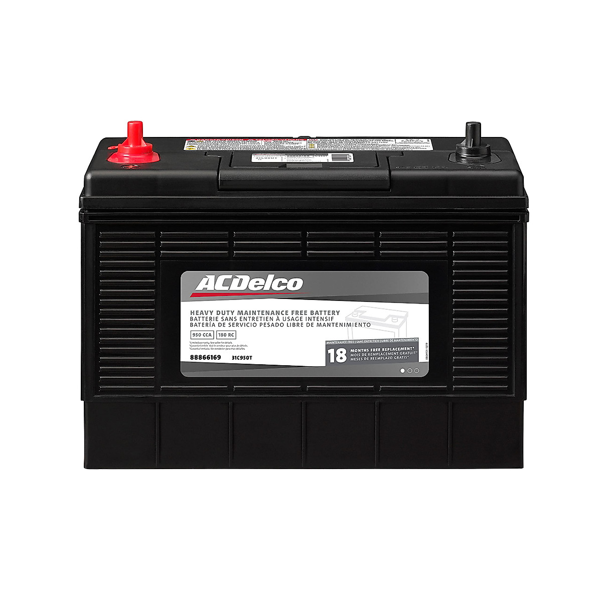 ACDelco Silver 31C950T 18 Month Warranty Heavy Duty 950 CCA Battery