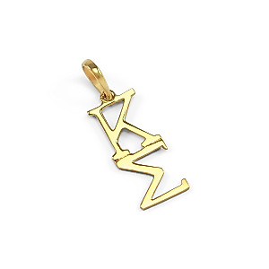 The Collegiate Standard Kappa Sigma 14k Solid Gold Lavaliere