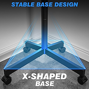 Mobile TV Cart Rolling Floor Stand for 23-60 Inch LCD LED OLED 4K Smart TVs up to 88 lbs, Height Adjustable Outdoor Metal Trolley Stand with Locking Wheels and Tilt Mount for Home Office Portable Use