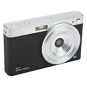 4K Digital Video Camera, 2.88 inch IPS 50MP 16X Zoom Vlogging Camera with Fill Light, Portable Mini HD Mirrorless Camera Autofocus Shooting for Students, Teens, Kids(Black)