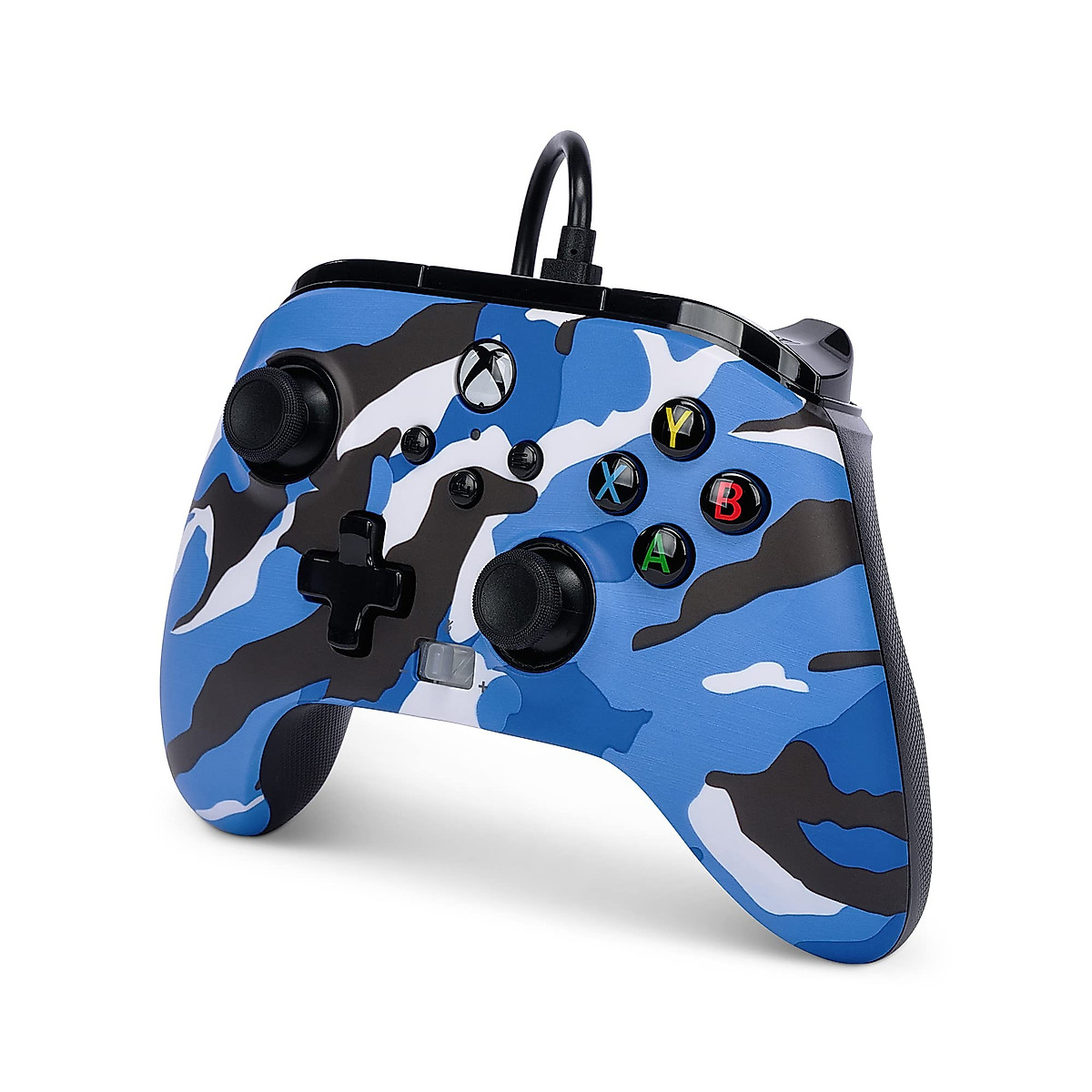 PowerA Enhanced Wired Controller for Xbox Series X|S - Blue Camo, Officially Licensed for Xbox