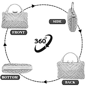 Womens Evening Clutch, Purses and Handbags Sparkling Design Handbag Purse for Wedding Party (Gold)