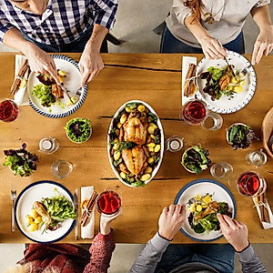 SHACOS 8 Inches Trivets for Hot Dishes, 4 Pieces Cotton Trivets Mats for Kitchen, Hot Pads for Countertops and Table, Heat-Resistant Pot Holders for Hot Pots and Pans(Blue, 4pcs)