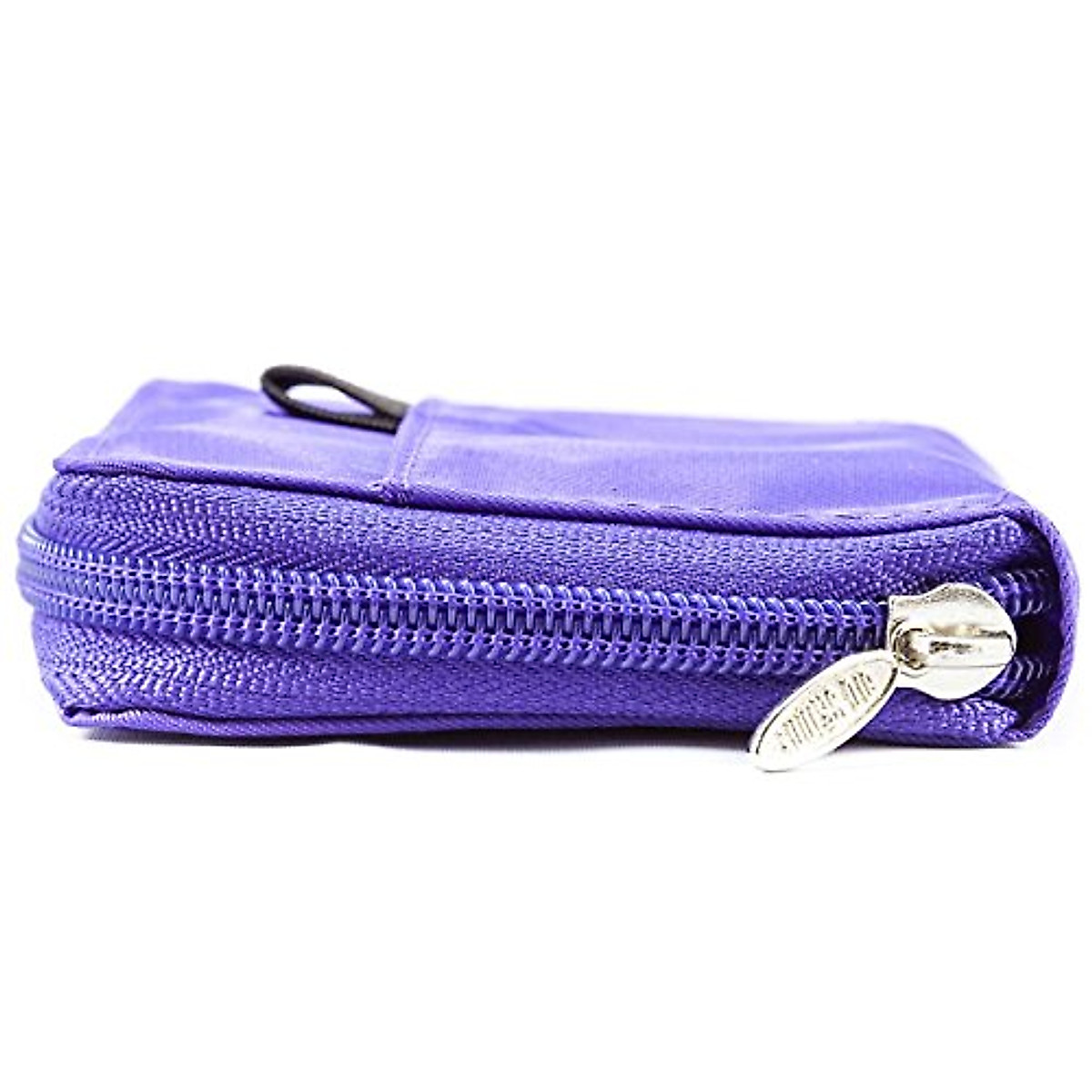 Big Skinny Women's Lynx Zippered Slim Wallet, Holds Up to 30 Cards, Purple