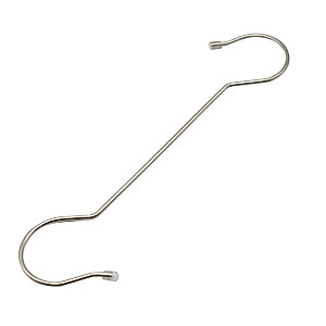 Maydahui 14PCS Extra Long S Shaped Hooks(7PCS 16 inch+7PCS 12 inch) Plant Hanging Hooks Stainless Steel Silver Hanger for Kitchenware Pergola Bird Feeder Flower Basket Indoor Outdoor Uses