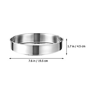 Cabilock Lazy Susan Turntable Kitchen Storage Organizer Multifunctional Stainless Steel Organizer for Can or Seasonings (M)