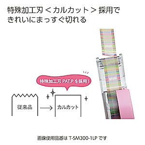 Kokuyo Masking Tape Dispenser Karu-Cut, Light Pink (T-SM300-1LP)