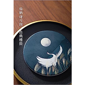 Creative Quick Drying Water Absorbing Tea Tray, Ceramic Dry Foam Table. Size: 6.4 * 6.4 * 0.7 inches (A1)