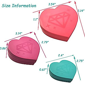Diamond Painting Bead Sorting Trays, Diamond Art Tray, Small Storage Container Boxes for Small Items Things Small Parts with Hinged Lid,Heart Plastic Gift Box,Small Plastic Boxes 6PC