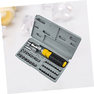 OSALADI 41pcs Mini Wrench Multi Screwdriver Mini Ratchet Screwdriver Mini Screwdriver Mini Socket Wrench Screwdriver Rod Sleeve Set Multifunction Plate Blush Set Screwdriver