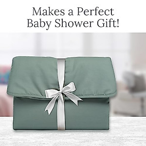 Natemia Portable Diaper Changing Pad - Light, Soft & Machine Washable Percale Cotton Foldable Baby Changing Mat