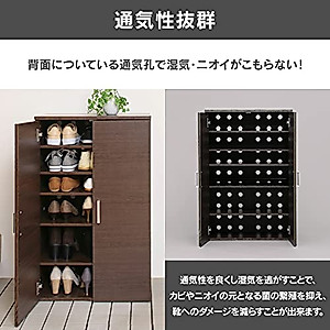 アイリスプラザ(IRIS PLAZA) Shoe Box, 5 Tiers, Width 23.6 x Depth 13.7 x Height 35.4 inches (60 x 34.9 x 90 cm), Movable Shelf,