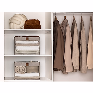 StorageWorks 3-Pack Closet Storage Bins with 2-Pack Decorative Storage Boxes