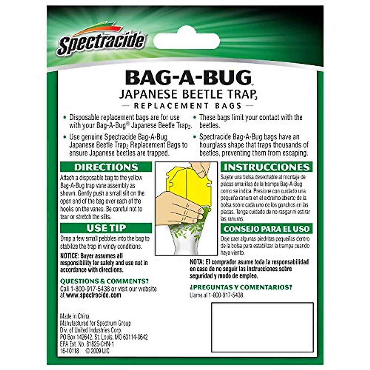 SpectracideBug Japanese Beetle Trap Disposable Bags, 6-Count