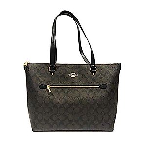 Coach Gallery Tote In Signature Canvas Brown/Black