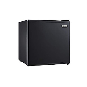 IMPECCA Upright Freezer 1.1 Cubic Feet Energy Star with Reversible Door, Removable Shelves and Adjustable Thermostat - Black