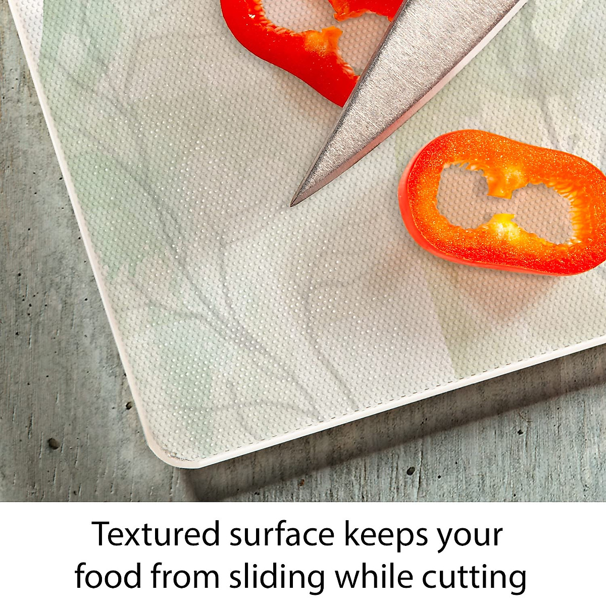 CounterArt "Nature's Greenery" 3mm Heat Tolerant Tempered Glass Cutting Board 15” x 12” Manufactured in the USA Dishwasher Safe