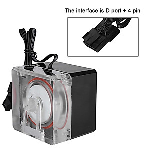 Water Cooling Pump, 800L/H PC Water Cooling Integrated Mute Water Pump Support PWM for CPU Cooling System.