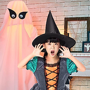 Starhig 8pcs Floating Witch Hat Decorations,Witches Hats,Hanging Witch Hats,Black Witch Hats Hanging,Witches Hats Halloween Decor For Halloween Christmas Party Decorations,Black