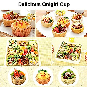 Onigiri Mold, Rice Cup Mold Rice Ball Mold Rice Cup Press for Mashed Potato Onigiri Cup, Creativity Onigiri Cup Mold for Party, Picnic, Children Lunch Bento