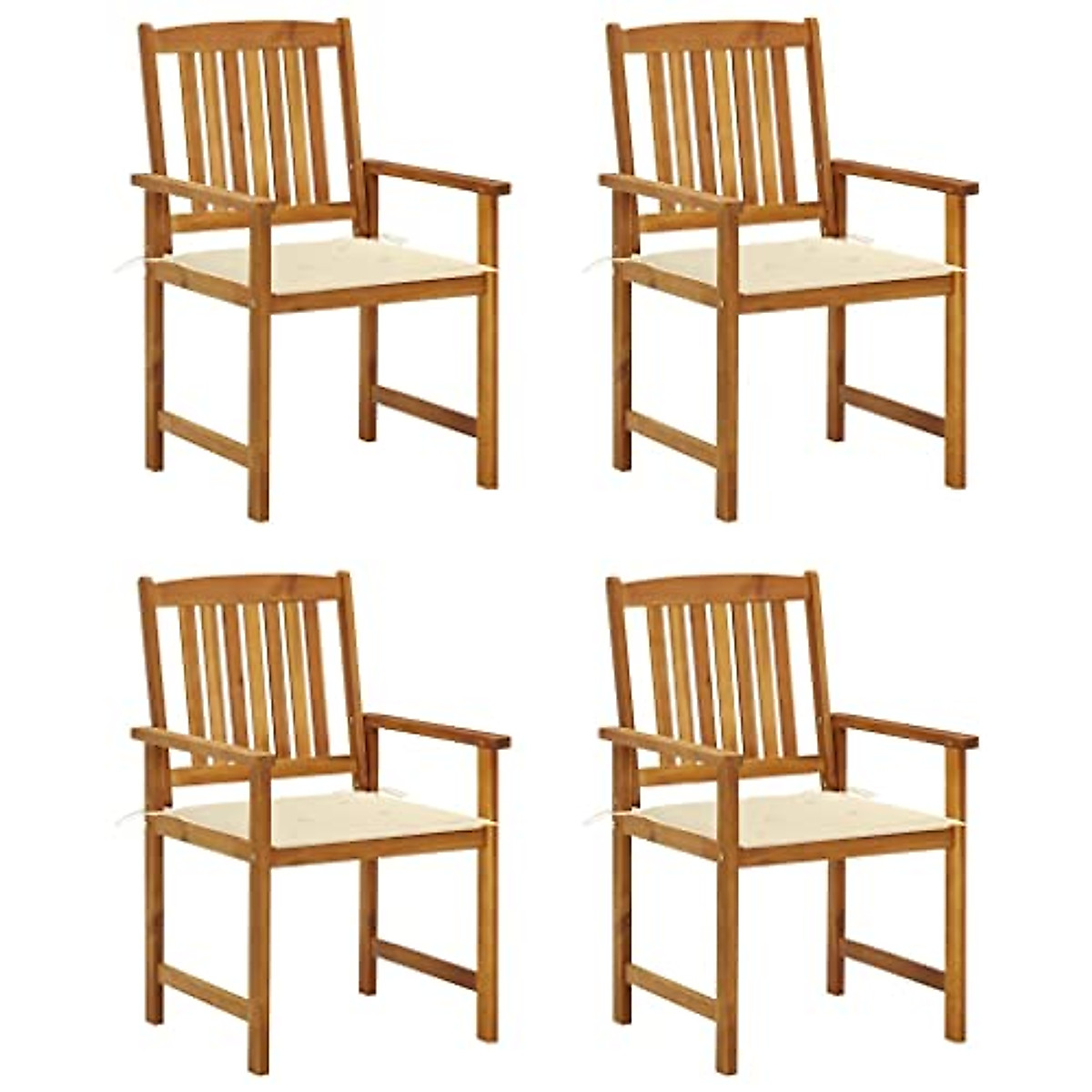 AJSEOYBS Patio Chairs with Cushions,Oversized Wooden Rocking Chair,All Weather Resistant Porch Rocker Suitable for Backyard, Porch, Balcony, Poolside 4 Pcs Solid Acacia Wood