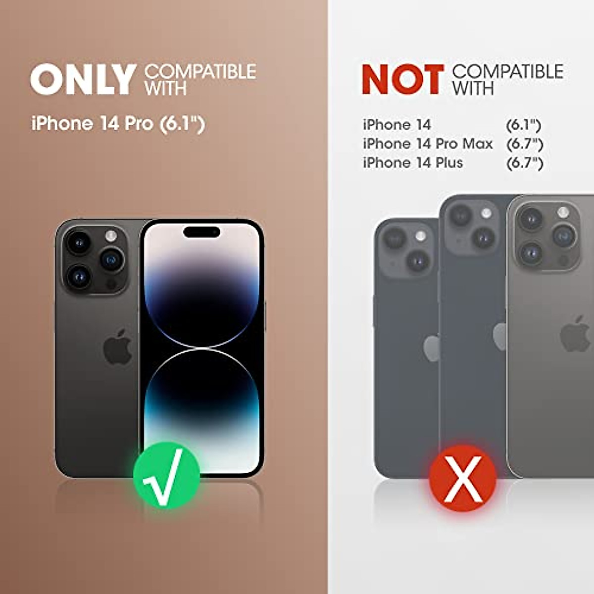 SUPCASE Unicorn Beetle Mag Case for iPhone 14 Pro 6.1", Compatible with MagSafe Shockproof Protective Slim Clear Case (Black)