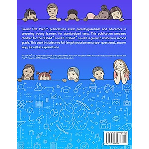 COGAT Grade 2 Test Prep: Gifted and Talented Test Preparation Book - Two Practice Tests for Children in Second Grade (Level 8)