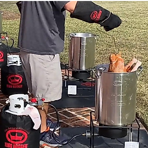 King Kooker Turkey Fryer Outdoor Deep Frying & Boiling Package Silver Extra Large