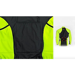 sponeed Wind Breakers Thermals for Men Cycling Jackets Windproof Fleece Coat for Biking US L Green