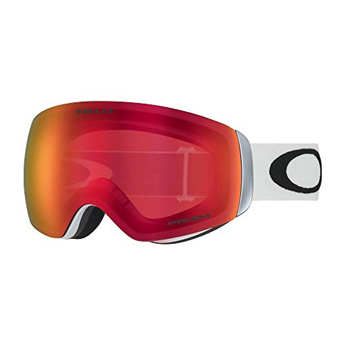 Oakley Flight Deck XM Snow Goggle (Matte White Frame/Prizm Torch Iridium Lens) with Large Goggle Soft Case