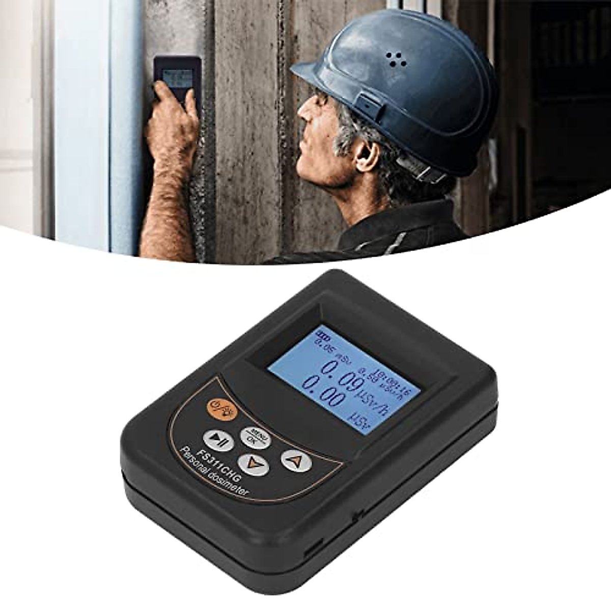 Beta Gamma X Ray Tester, 5 Dose Rate Unit High Accuracy Professional Nuclear Radiation Meter 8 Alarm Thresholds US Plug 100‑240V for Isotope Detection