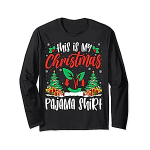 Composting Xmas Pajama Shirt Composting Christmas Holiday Long Sleeve T-Shirt