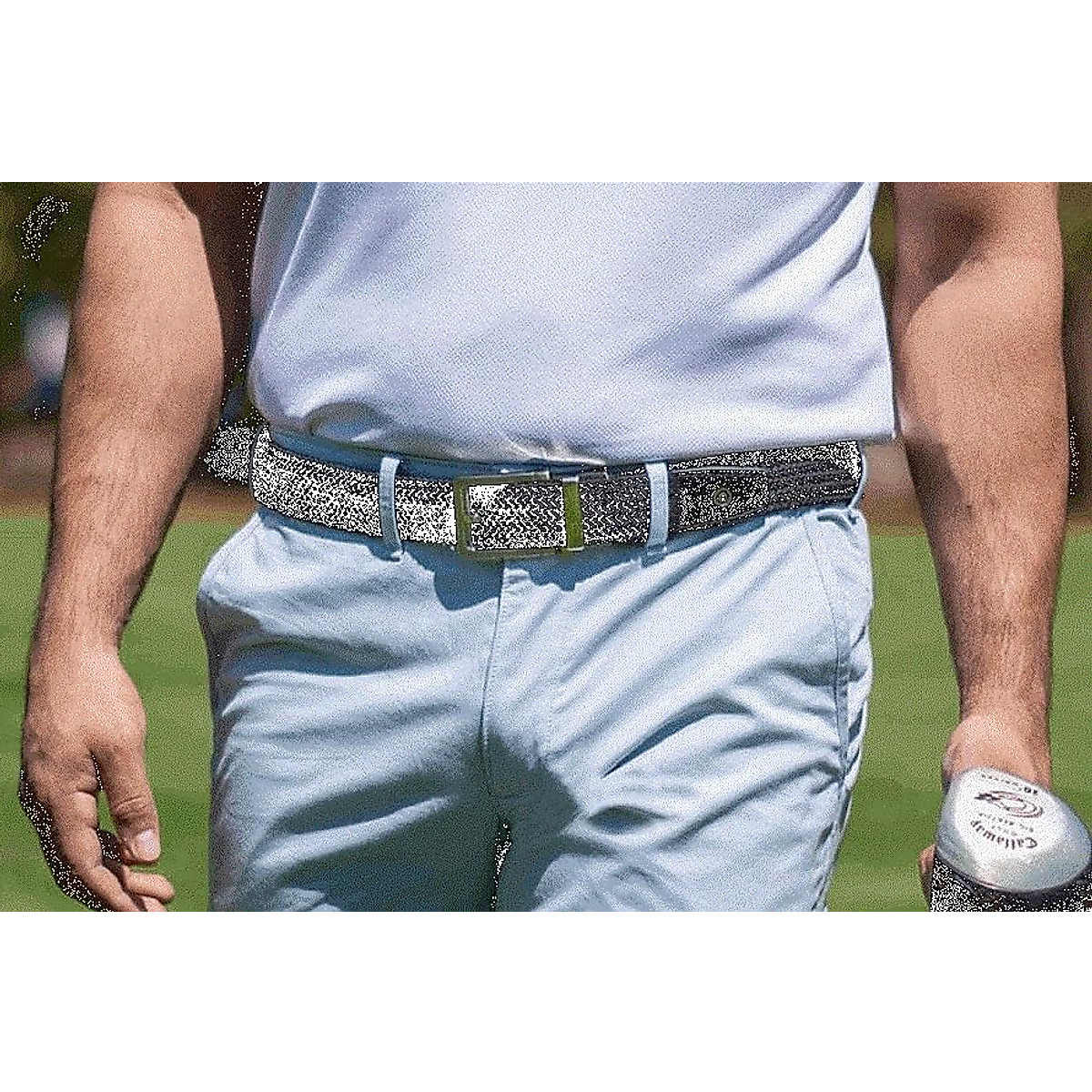 Nexbelt Braided Golf Belt with Ratchet Technology - Cut to Fit Braided Golf Belt for Men - PreciseFit Braided Stretch Golf Belt with 1 3/8" Width Strap - Black