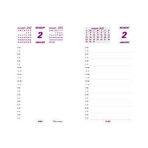 Brownline Daily Calendar Pad Refill, 6 x 3.5, White/Burgundy/Gray Sheets, 2023