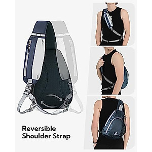 WATERFLY Crossbody Sling Bag Small Water Resistant Backpack Lightweight Shoulder Chest Daypack for Men Women Hiking Travel