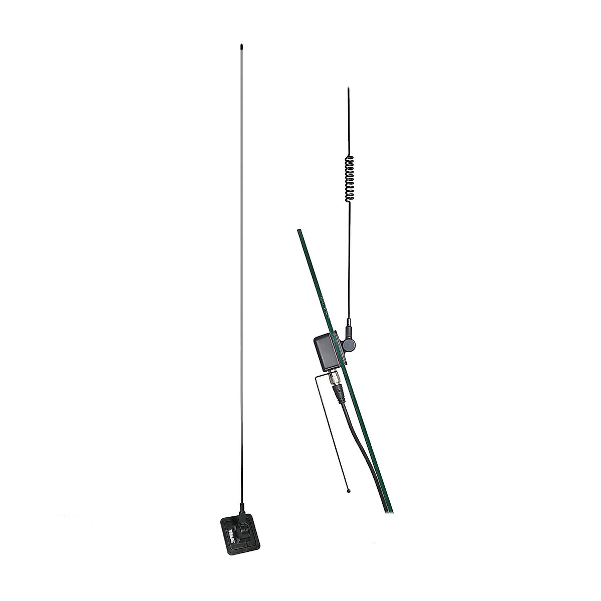 Tram 1191 50-Watt Pretuned Dual-Band 144 MHz to 148 MHz VHF/440 MHz to 450 MHz UHF Amateur Radio Antenna Kit with Glass Mount and Cable