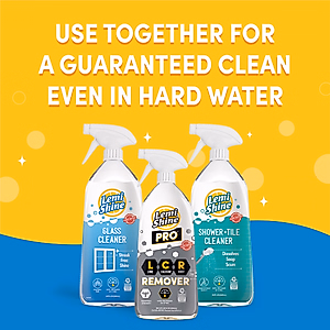 Lemi Shine Glass & Surface Cleaner - Multi-Surface Glass Cleaner Spray with Powerful Citric Acid, Cleans Smudges and Streaks From Windows, Glass, And Mirrors, 28oz - 3 Pack