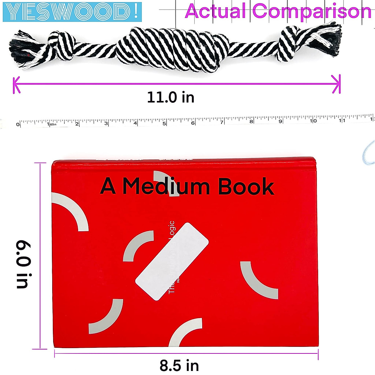 YESWOOD! Puppy Rope Toys for Small Dogs, Rope Candy Toys, Puppy Dental Cleaning Chew Toys Knots Dog Rope Toy for Aggressive Chewers Smart Newborn Pet and High Active Puppies (4 Packs)