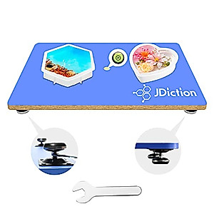 JDiction Resin Leveling Table for Epoxy Resin & Art Work,16''x 12'' Adjustable Self Leveling Epoxy Resin Accessories, Resin Supplies, Acrylic Pouring Tool, Multipurpose Resin Leveling Board