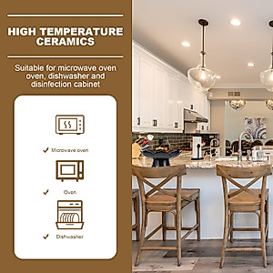 DOITOOL Fruit Tray Ceramic Footed Fruit Bowl: Lotus Shaped Snacks Plate Decorative Dessert Cake Serving Bowl Appetizers Platter Tray for Home Party Kitchen Ceramic Fruit Bowl