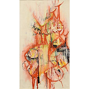 Untitled Modernist Painting by Philip Bellomo, Original Oil on Canvas, 45.5" x 25.5"