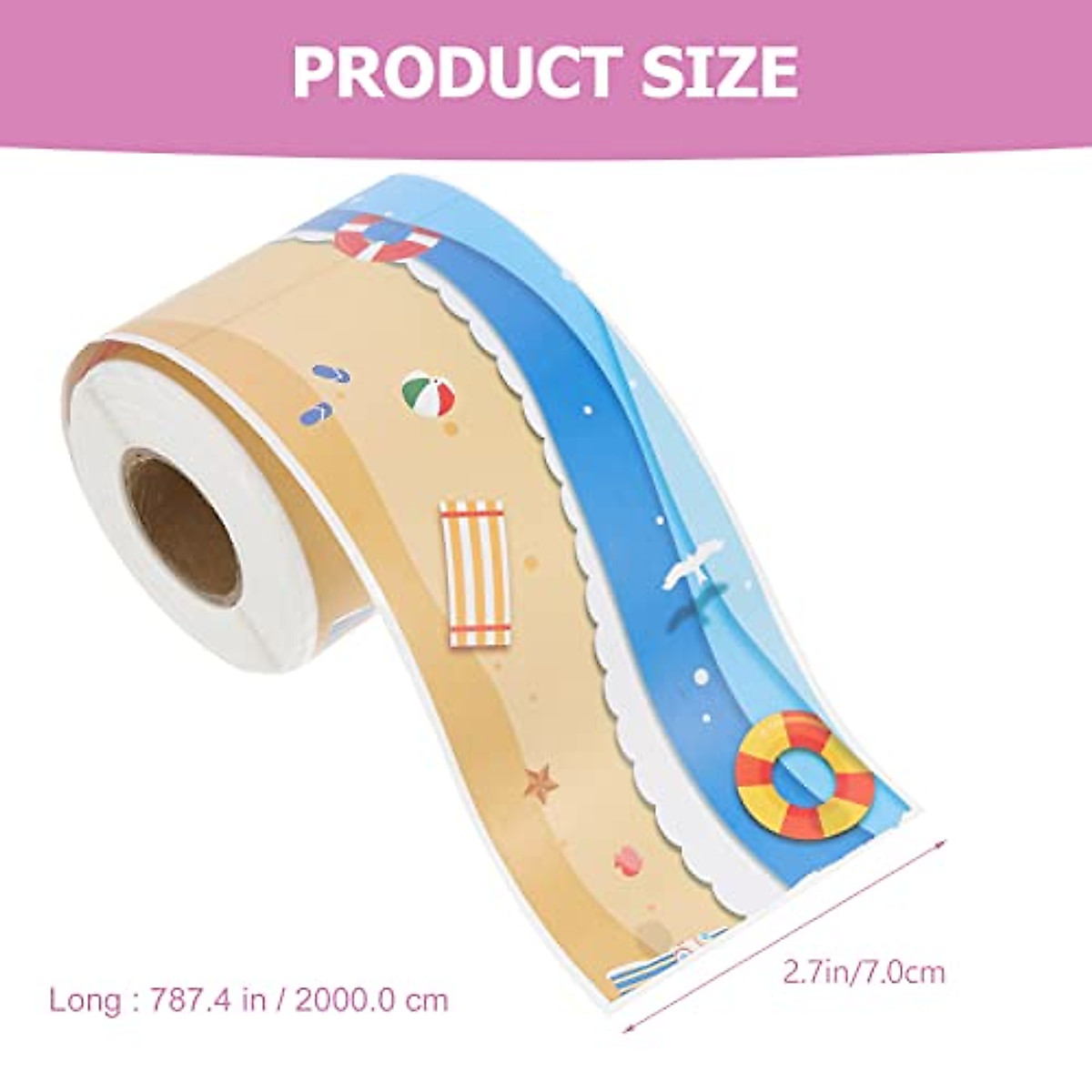 Ciieeo 65Ft Summer Bulletin Board Decorations Summer Beach Classroom Bulletin Board Border Stickers Bulletin Border Rolled Border Trim for Classroom Decor