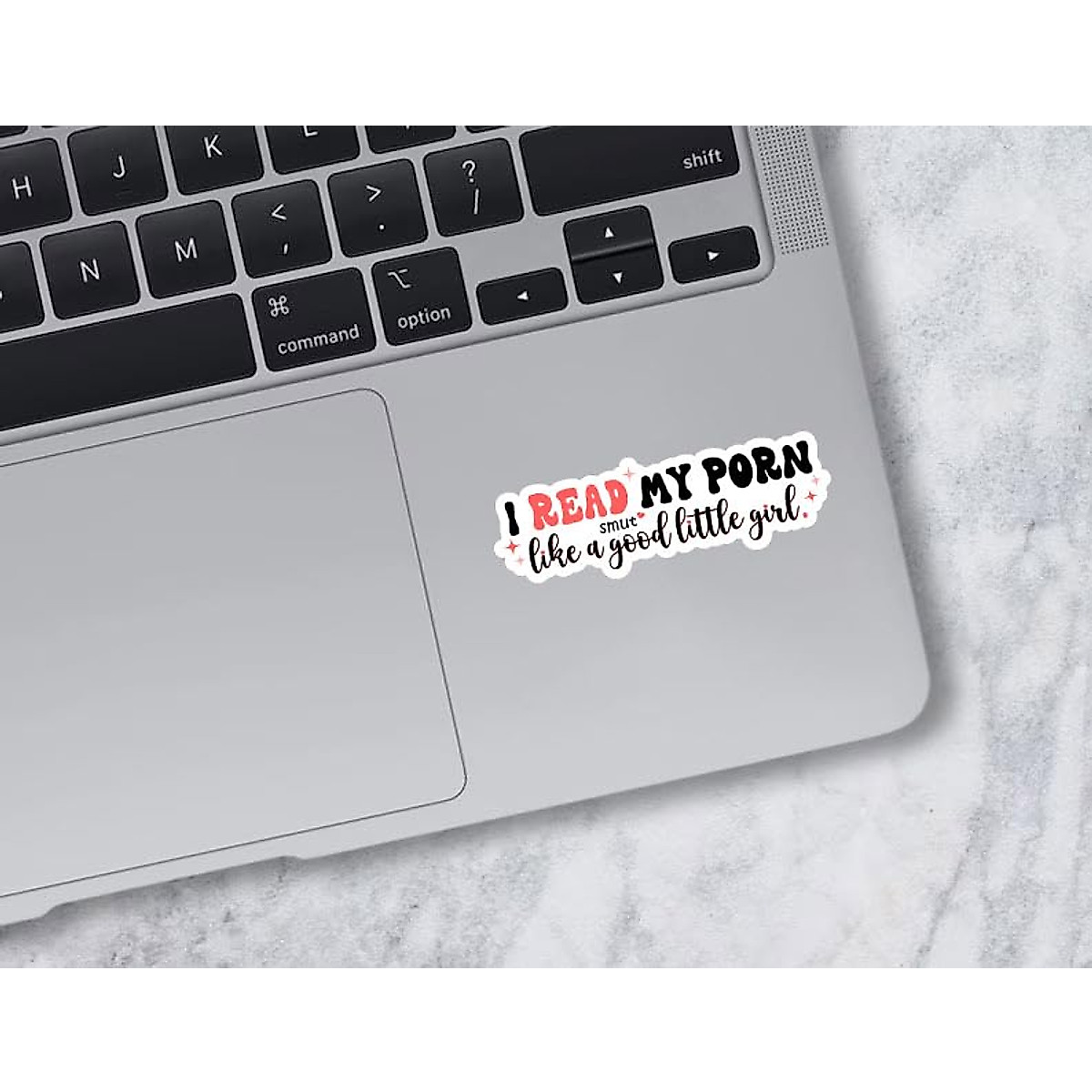 Miraki I Read My Porn Like A Good Little Girl Sticker, Smutty Romance Sticker, Readers Sticker, Water Assitant Die-Cut Vinyl Funny Decals for Laptop, Phone, Water Bottles, Kindle Sticker