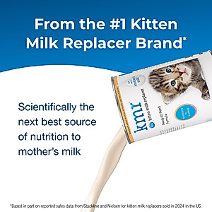 Pet-Ag KMR Kitten Milk Replacer Liquid - 11 oz - Ready-to-Feed Kitten Formula with Vitamins for Kittens Newborn to Six Weeks Old - Easy to Digest