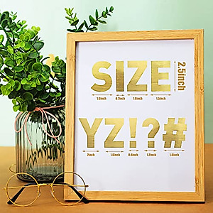 232 Pieces 24 Sheets Large Letter Stickers Big Font Alphabet Letter Number Stickers 2.5 Inch Self Adhesive Letters Number Kit Mailbox Stickers for Mailbox Presentation (Gold, Letter)